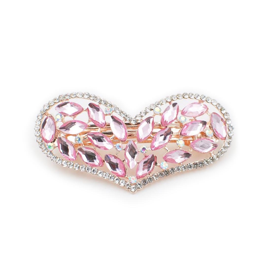 QUEENMEE ACCESSORIES Heart Hair Clip in Crystal - Pink | HairPro - Kõik ...